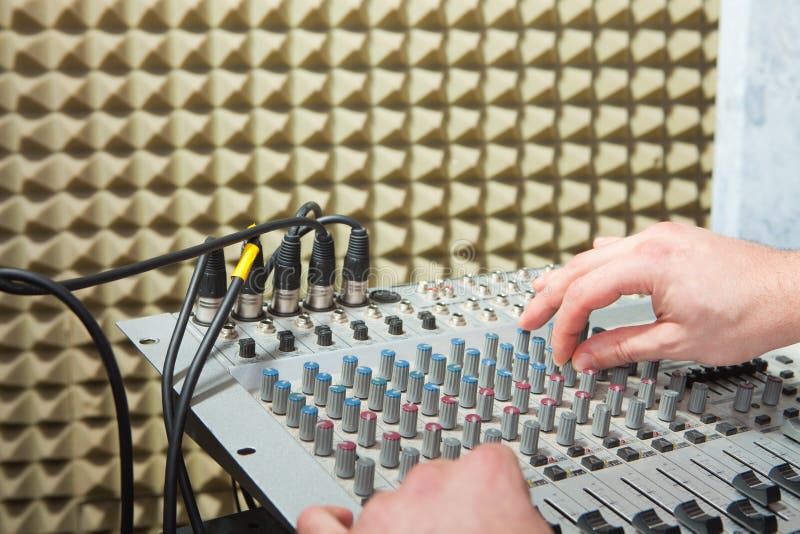 Audio Mixing panel stock photo. Image of operator, fader - 1512924