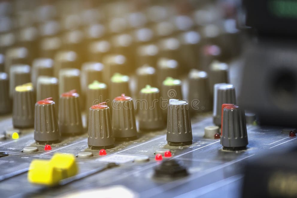 Mixer in the control room stock image. Image of audio - 89238291