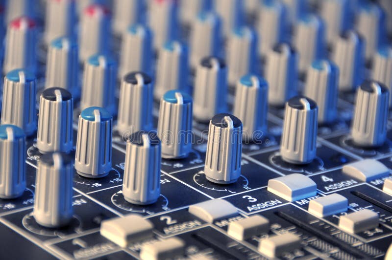 Mixer Detail stock photo. Image of compose, mixing, channels - 15778058