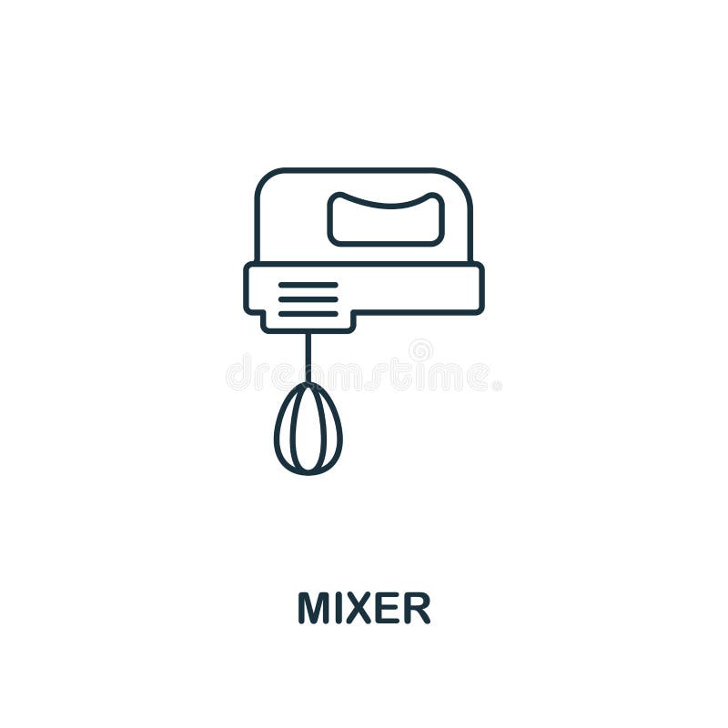 Mixer Icon. Thin Style Design from Household Icons Collection Stock ...