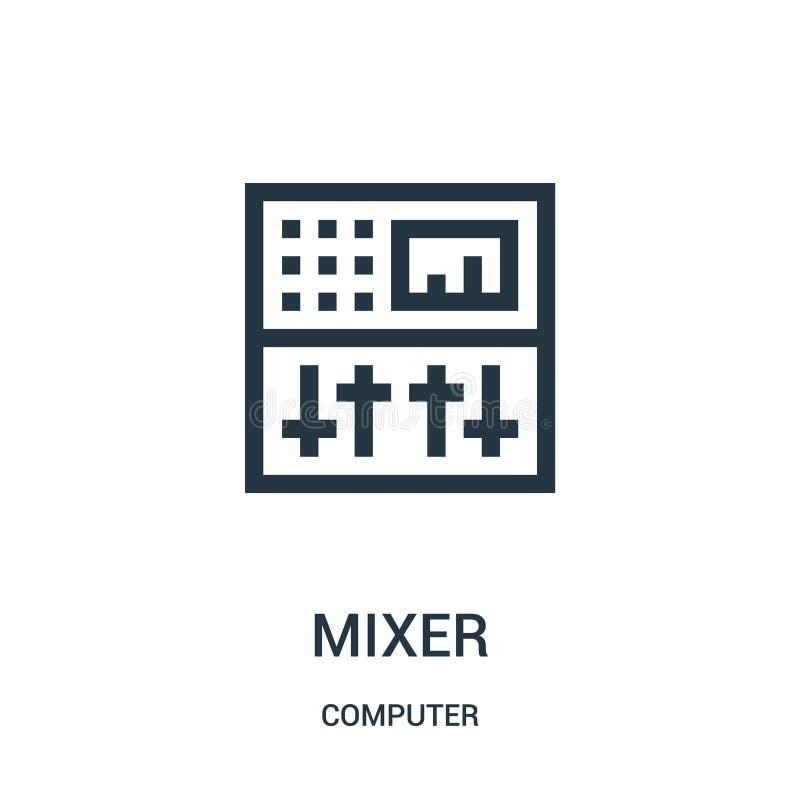Mixer Icon Vector from Audio and Video Collection. Thin Line Mixer ...