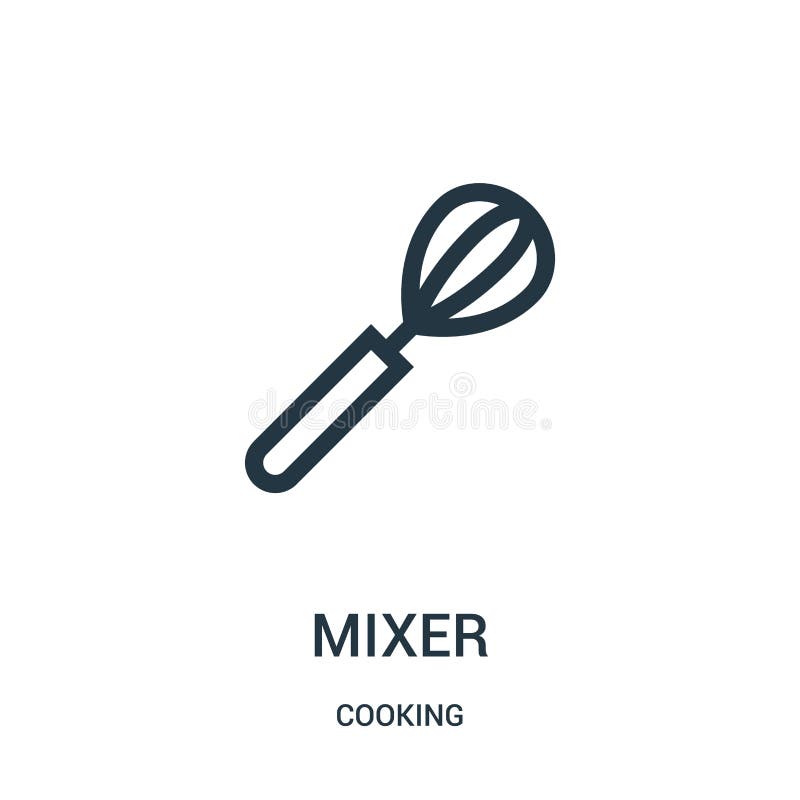 Mixer Icon Vector from Cooking Collection. Thin Line Mixer Outline Icon ...