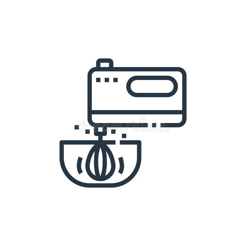 Mixer Icon Vector from Cooking Concept. Thin Line Illustration of Mixer ...