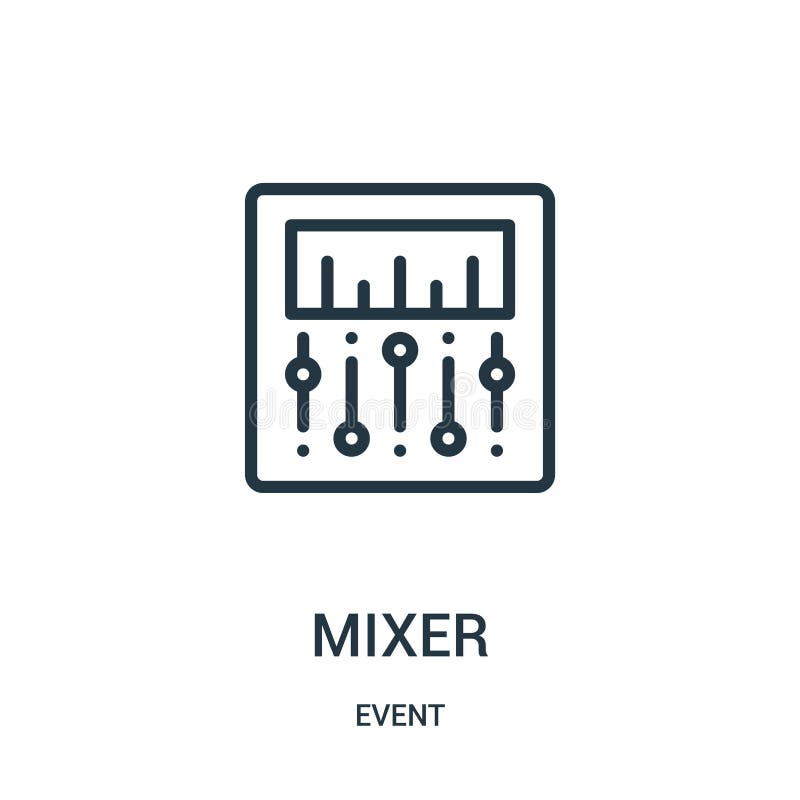 Mixer Icon Vector from Computer Collection. Thin Line Mixer Outline ...