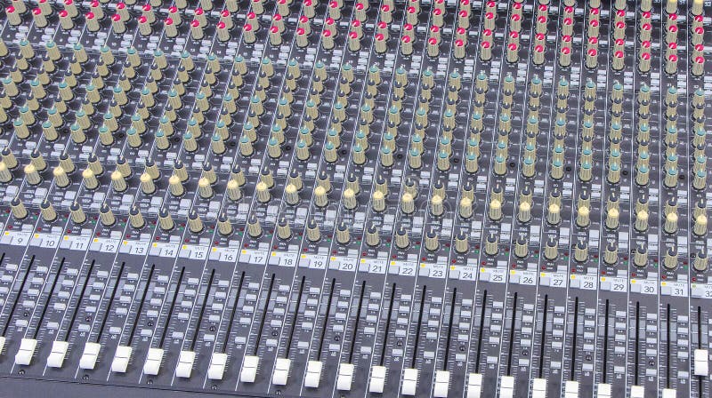 Mixer panel stock image. Image of closeup, electronics - 69770155