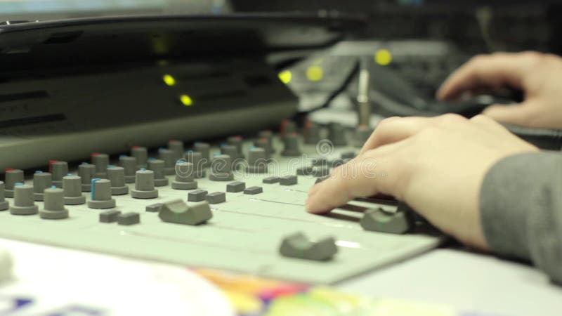Mixer in the radio Studio stock footage. Video of people - 84385196