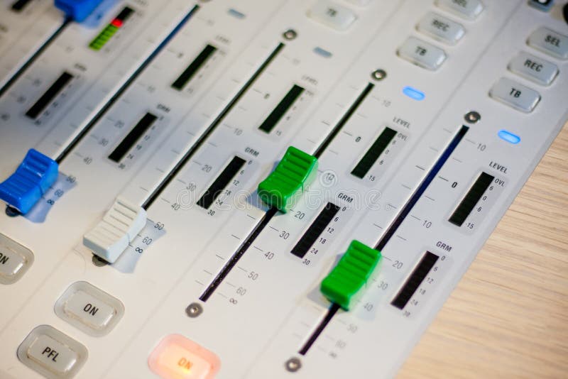 Mixer sliders stock image. Image of radio, sudio, buttons - 36971437