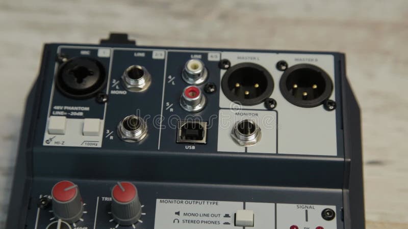 Mixer Sound Card in One, Close-up Stock Video - Video of peak, console ...
