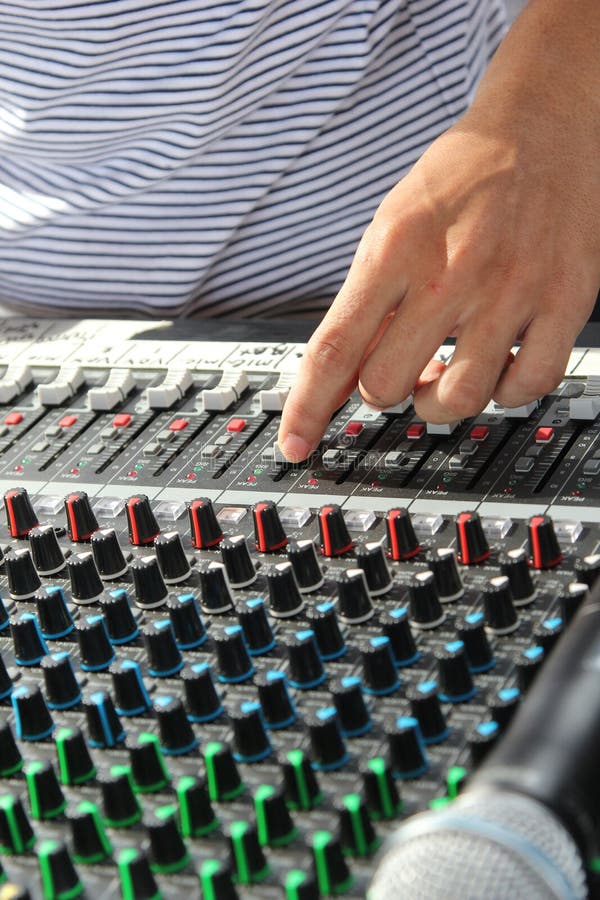Mixer sound control panel stock photo. Image of audio - 33509728