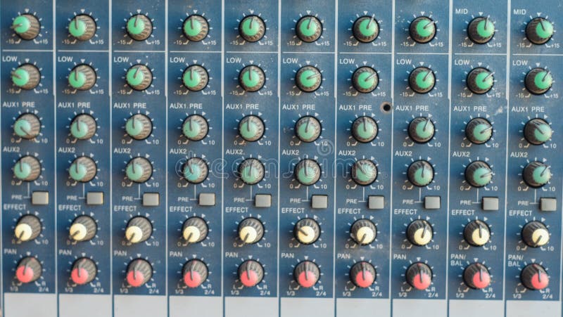 Mixer for Sound Engineer with Many Button To Adjust Stock Photo - Image ...