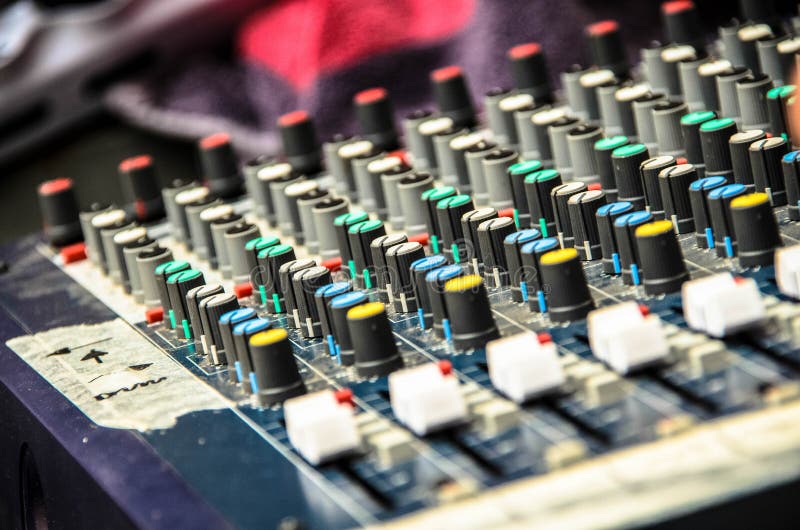 Mixer on stage stock image. Image of stage, detail, concert - 58630193