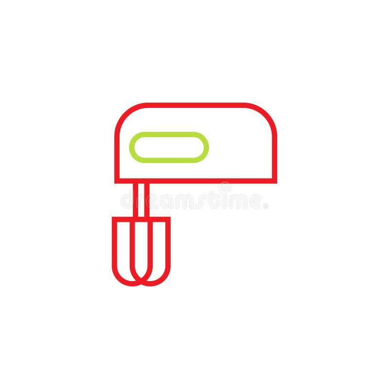 Mixer Vector Icon Logo Design Stock Vector - Illustration of beater ...
