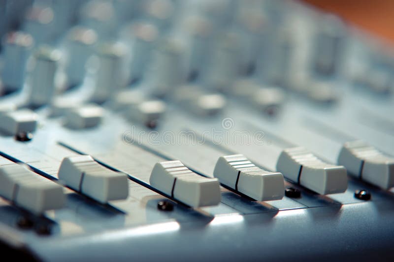 Mixers Remote Control in the Studio Recording. Stock Image - Image of ...