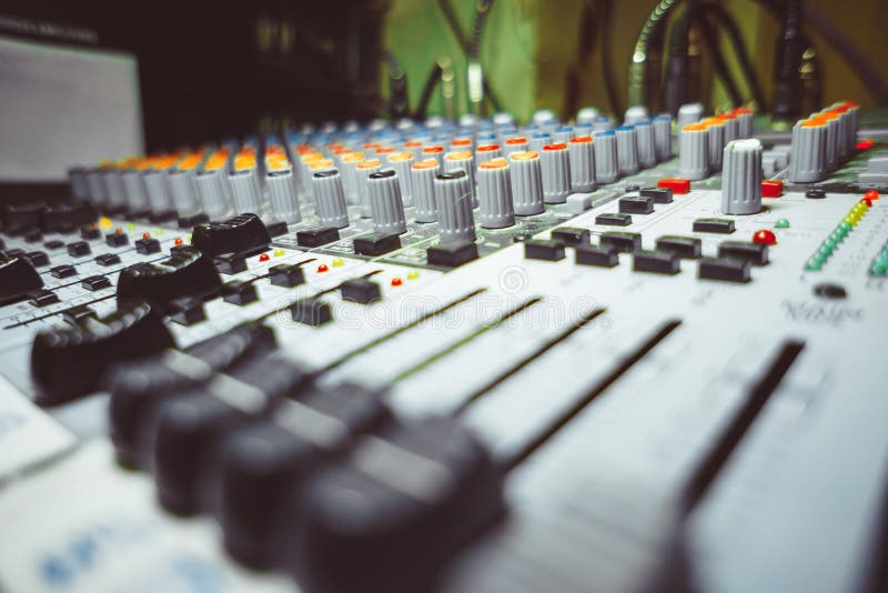 Mixing Console at the Concert Stock Image - Image of lights ...