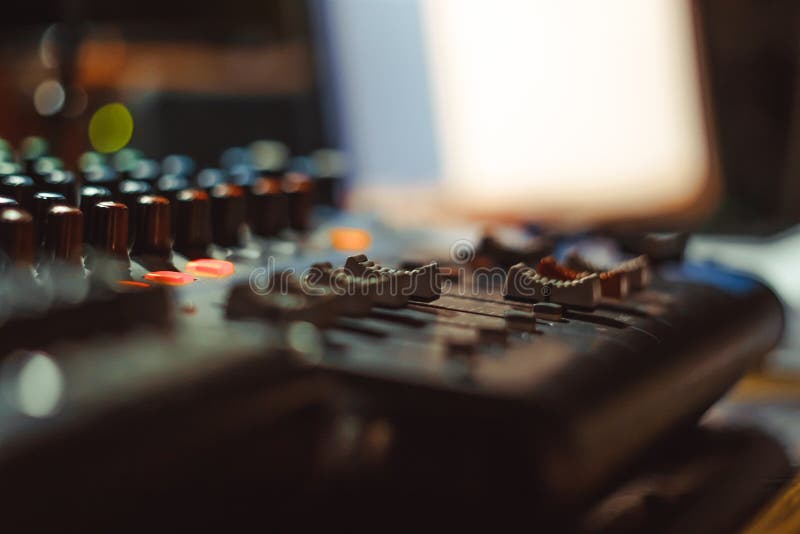 Mixing Console at the Concert Stock Image - Image of mixing, closeup ...