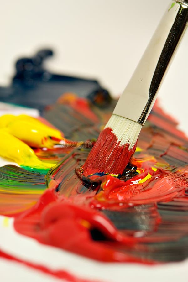 Mixing paint stock image. Image of fluid, green, acrylic - 1564067