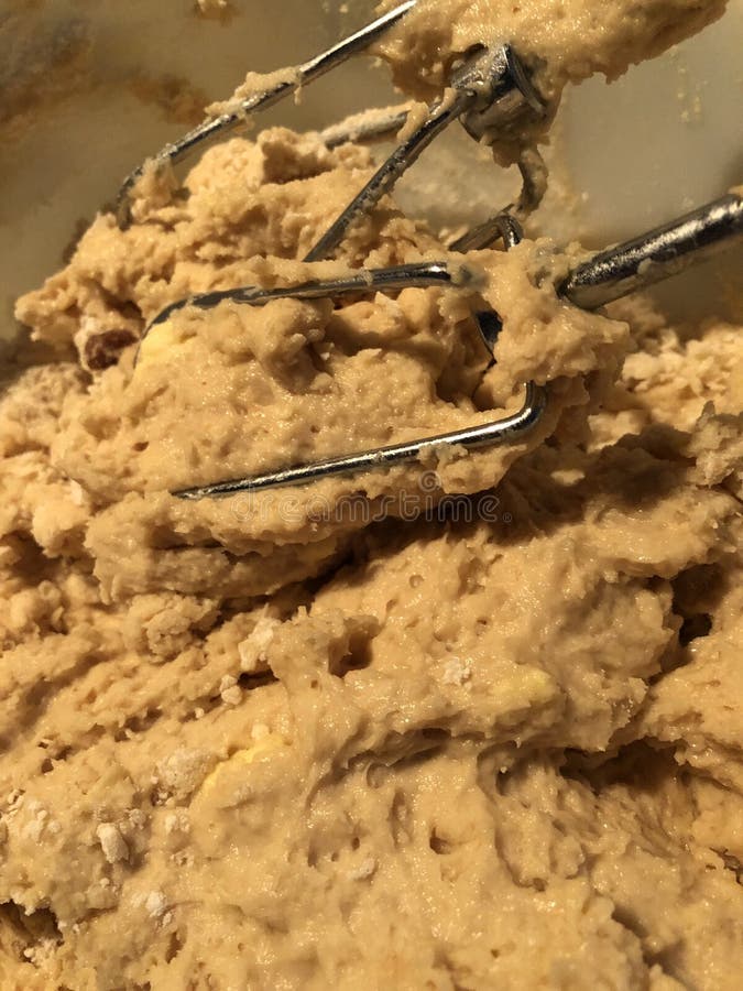 Batter for Banana Nut Bread Stock Photo - Image of baking, batter ...