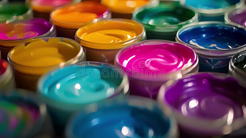 Mixing and Blending Colors this Closeup Shot Captures the Intricate ...