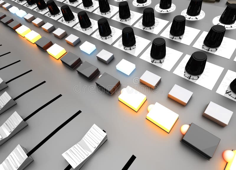 Mixing board stock illustration. Illustration of analog - 24075937