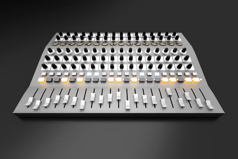 Mixing board stock illustration. Illustration of keypad - 33060057