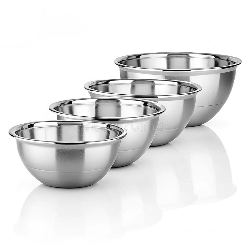 Mixing Bowl Set with Graduated Sizes Stock Illustration - Illustration ...