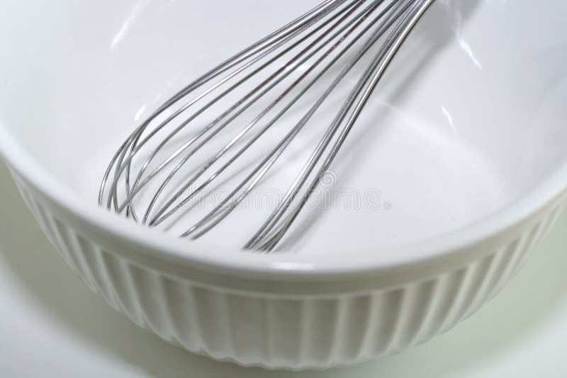 Mixing Bowl and Wire Whisk stock photo. Image of bowl - 14154660