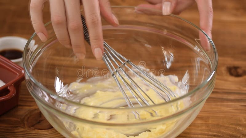 Mixing Butter and Sugar for a Delicious Treat in a Cozy Kitchen Stock ...