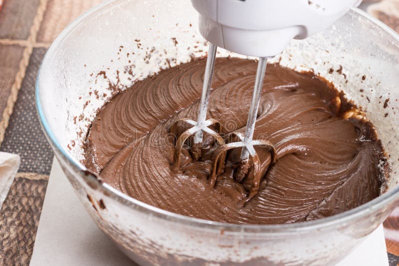 Mixing Chocolate Cream Ganache with Hand Mixer Stock Image - Image of ...