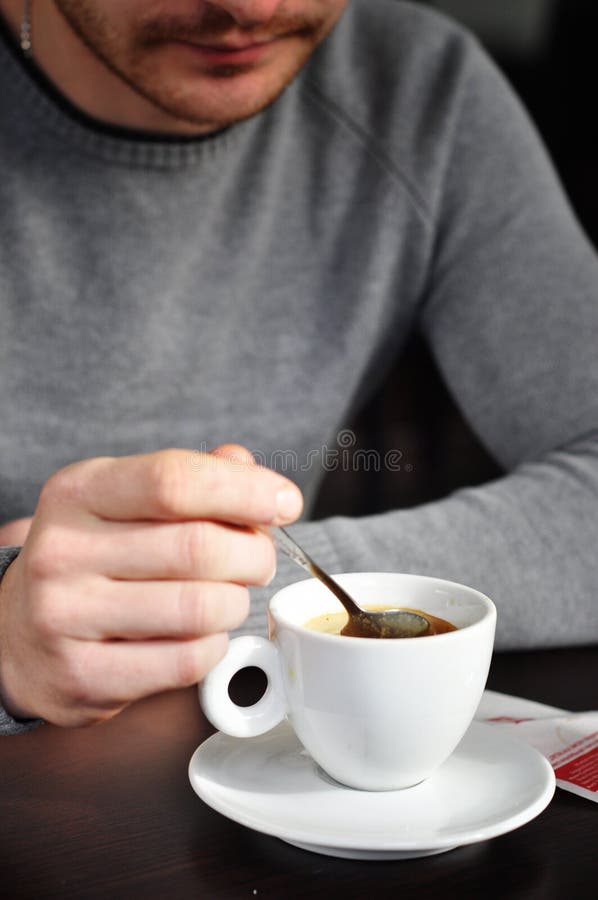 Mixing the coffee stock photo. Image of break, beverage - 18400488