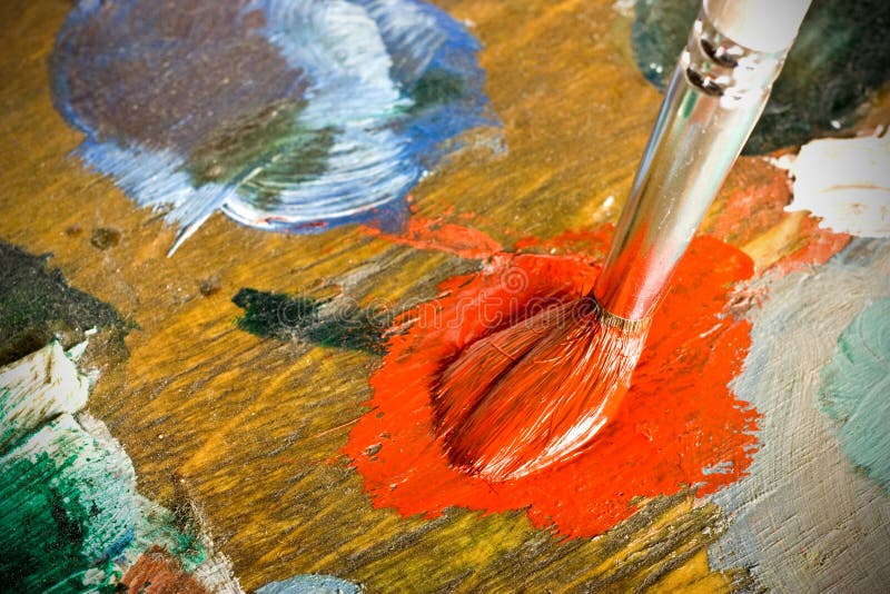 Mixing colors stock photo. Image of liquid, artist, messy - 12257600