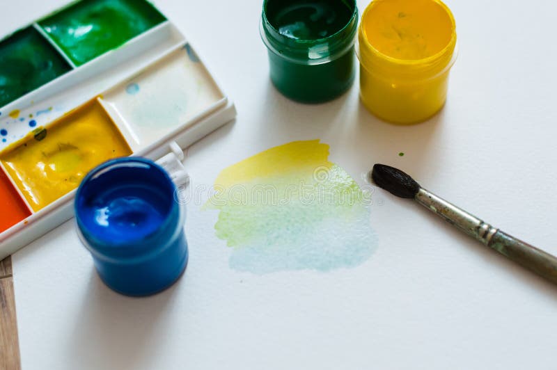 Mixing colors stock image. Image of mixing, instrument - 79168371