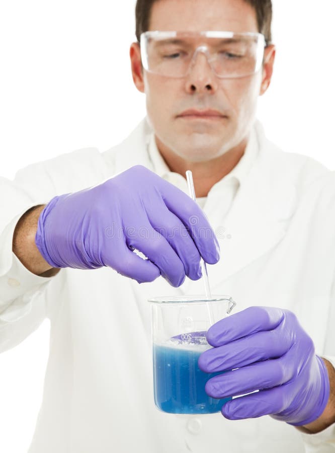 Mixing Compound in Laboratory Stock Image - Image of person, coat: 12043441