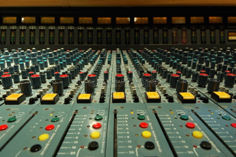 Audio mixing console stock image. Image of technology - 2804955