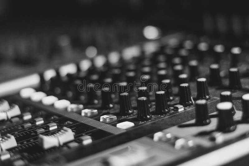 Mixing Console at the Concert Stock Image - Image of knobs ...