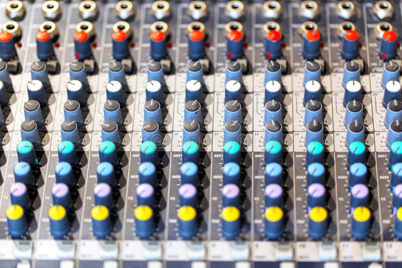 Mixing Console in Music Recording Studio Stock Photo - Image of studio ...