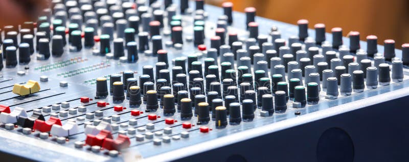 Mixing Console for a Musical Concert Stock Image - Image of desk ...