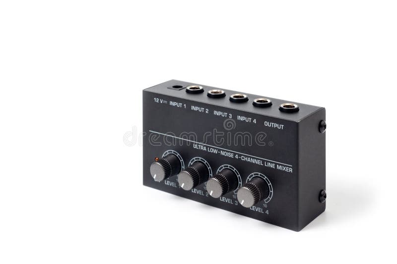 Mixing Console for Musical Instruments for 4 Channels, Compact, on a ...