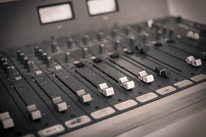 Mixing Console at the Radio Station Stock Image - Image of mixer ...