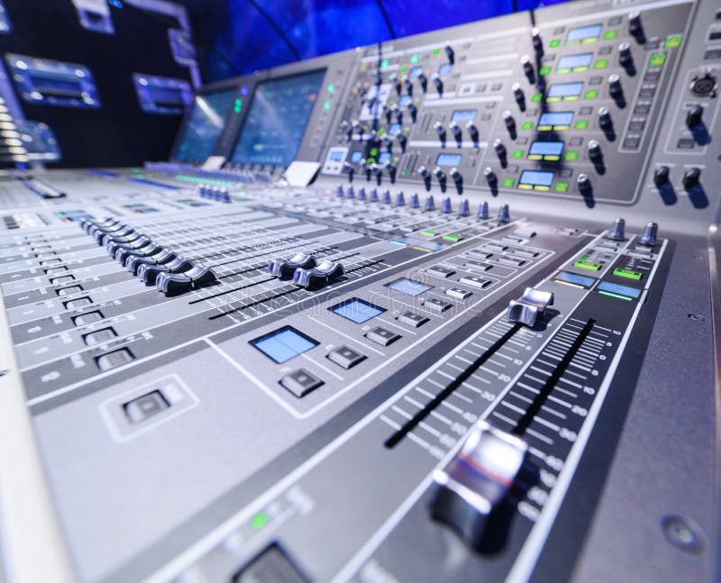 Mixing Console. Sound Mixer Stock Photo - Image of channel, production ...