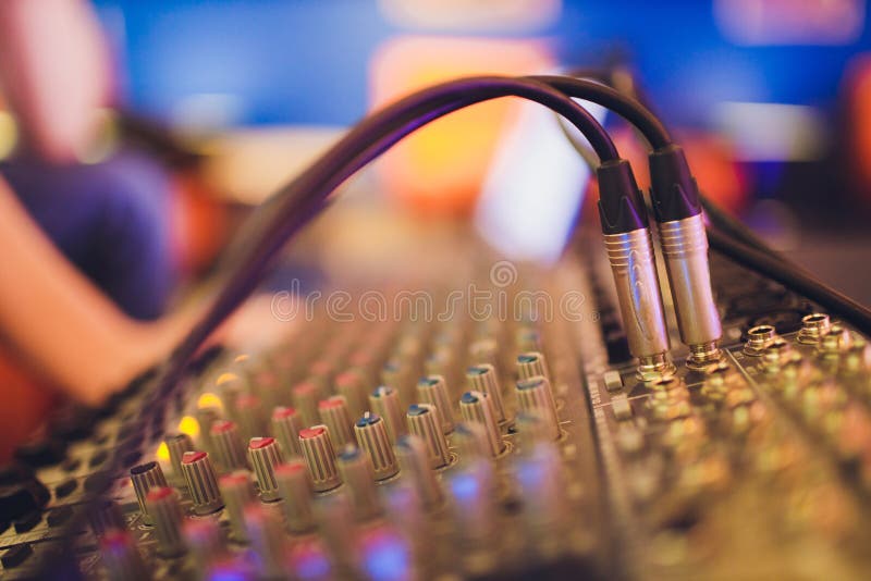 Mixing Console for Sound Producer. Music. Sound. Sound Controller ...