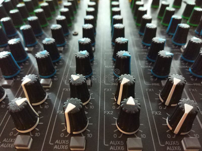 Adjustment Mixing Console Audio Controller Stock Image - Image of ...