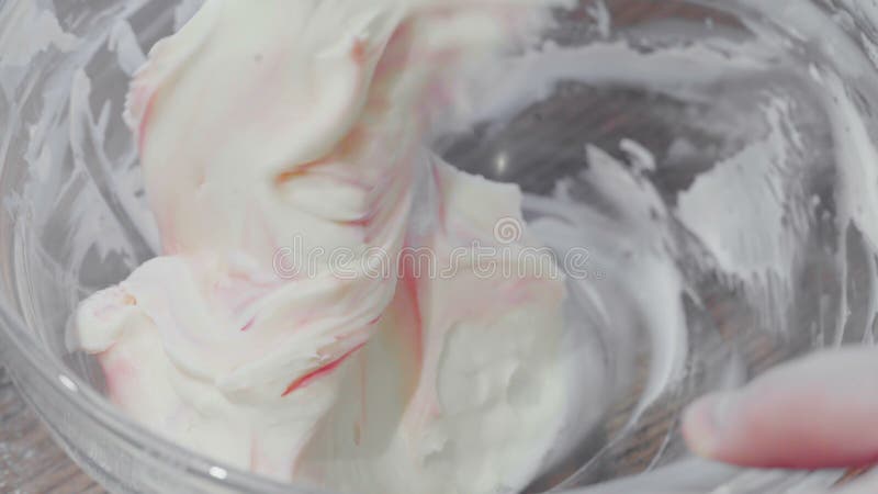 Mixing Cream for Cake in Glass Bowl. Stock Image - Image of chef ...