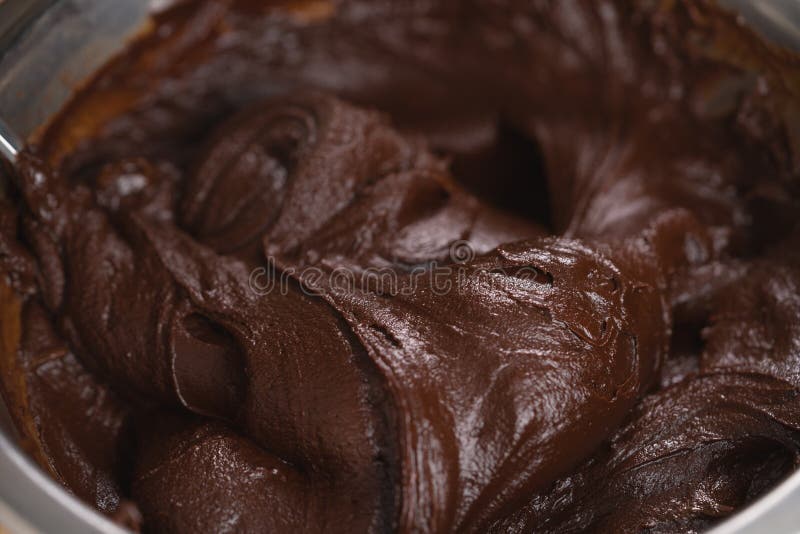 Mixing Cream into Melted Chocolate Stock Photo - Image of sweet ...