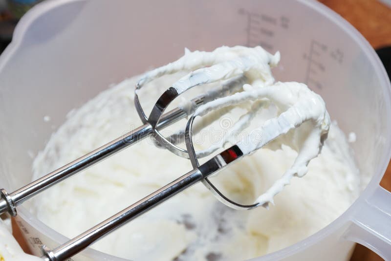 Mixing cream stock image. Image of whipped, homemade - 64416705