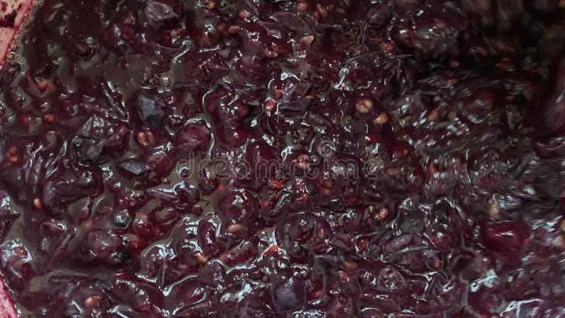 Mixing Grape Must for Fermentation. the Owner Mixes Grape Must in a ...