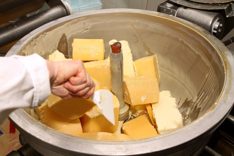 Mixing Mass for the Production of Processed Cheese. Cheese Production ...