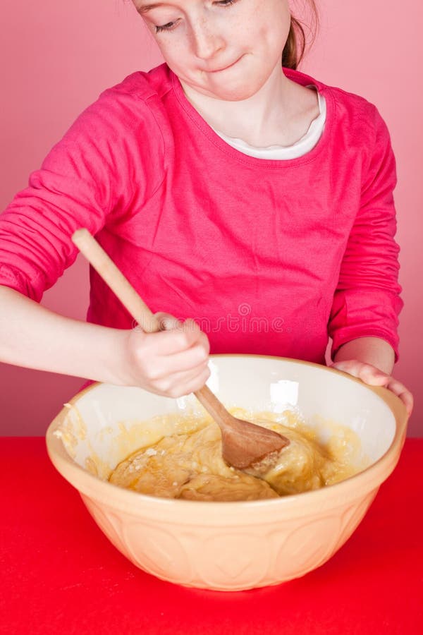 Mixing the muffin mixture stock image. Image of baking - 14058939