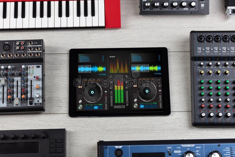 Mixing Music and Instruments Concept Stock Photo - Image of electronic ...