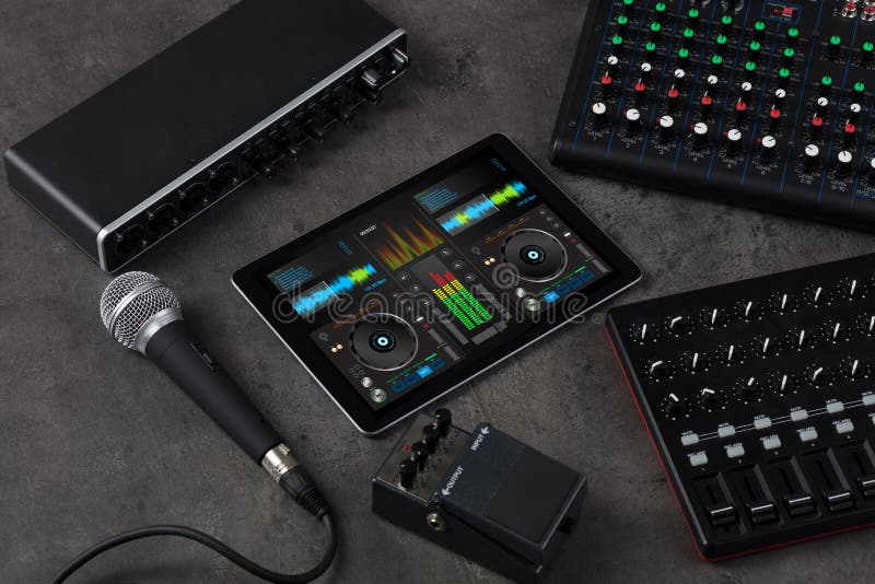 Mixing Music and Instruments Concept Stock Photo - Image of audio ...