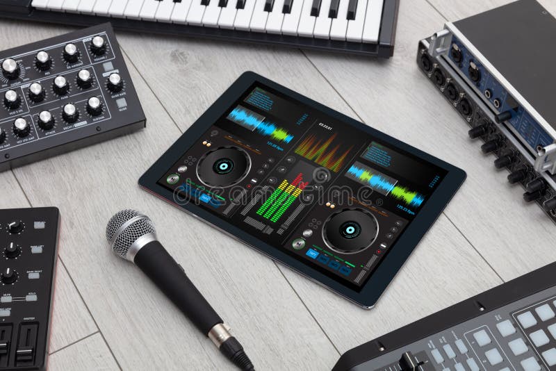 Mixing Music and Instruments Concept Stock Photo - Image of keyboard ...